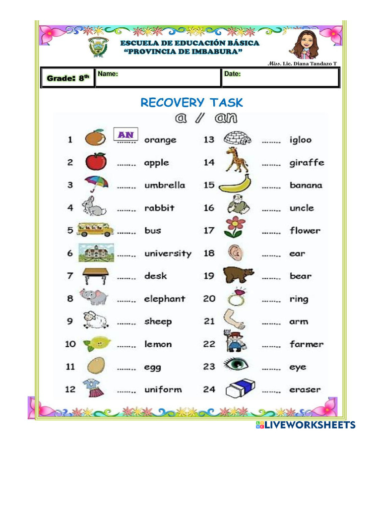 Article A An Sentences | PDF
