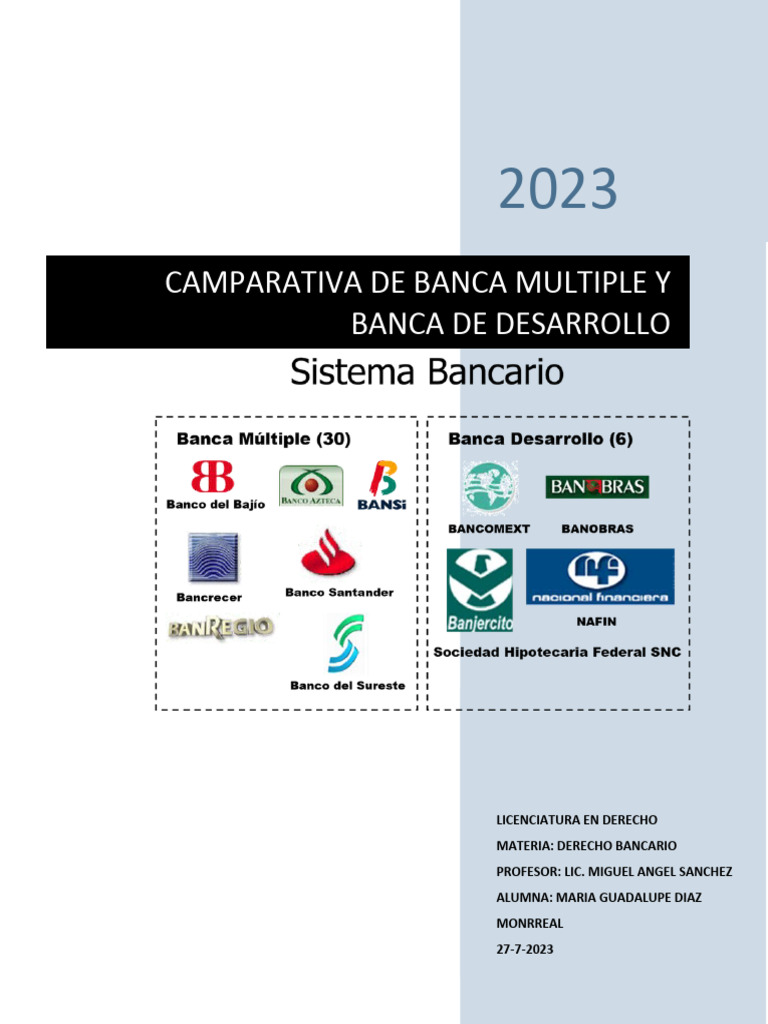 Banca Multiple y de Desarrollo | PDF | Bancos | Préstamo hipotecario