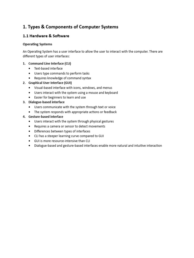 Ict Igcse Operating System Pdf Graphical User Interfaces Command 0850