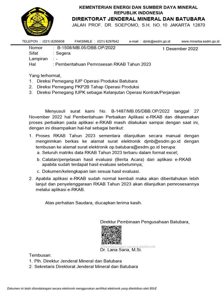 Proses RKAB 2023 | PDF