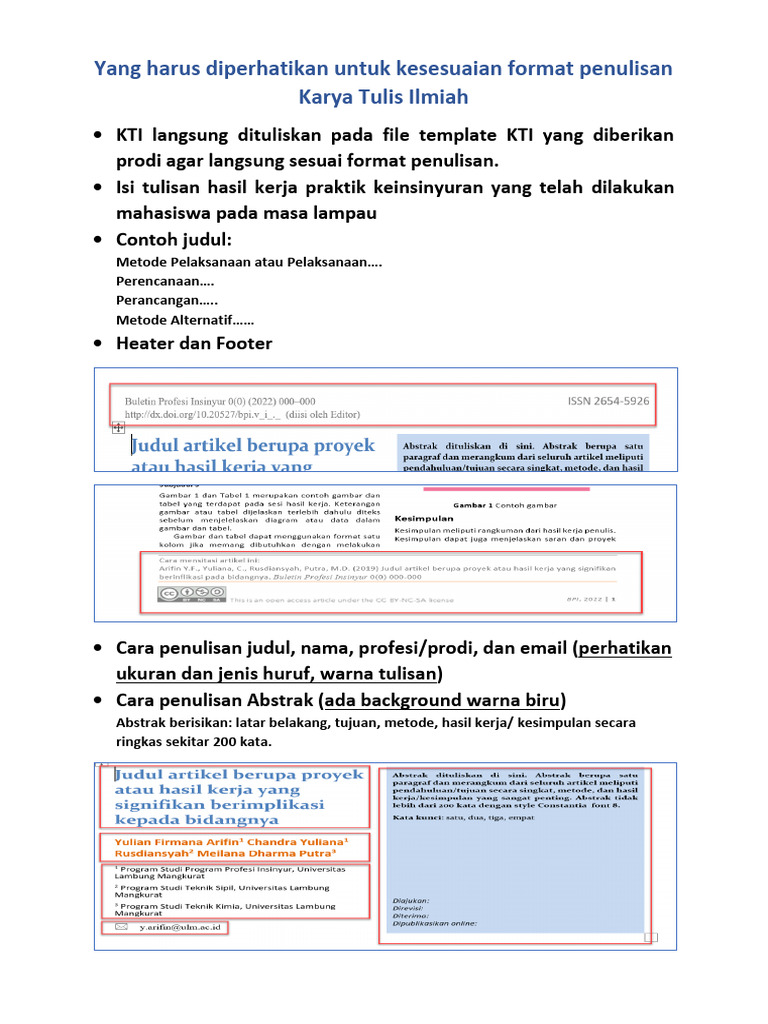 Ringkasan Format KTI | PDF