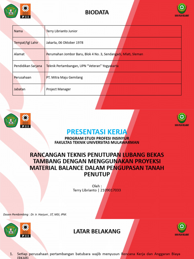 Materi Presentasi Insinyur Terry | PDF | Coal Mining | Energy Production