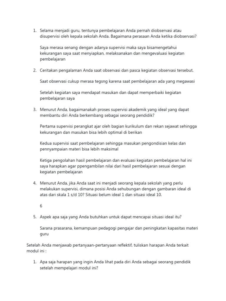 Observasi dan Supervisi Pembelajaran efektif | PDF | Pengembangan Diri | Kesehatan Holistik