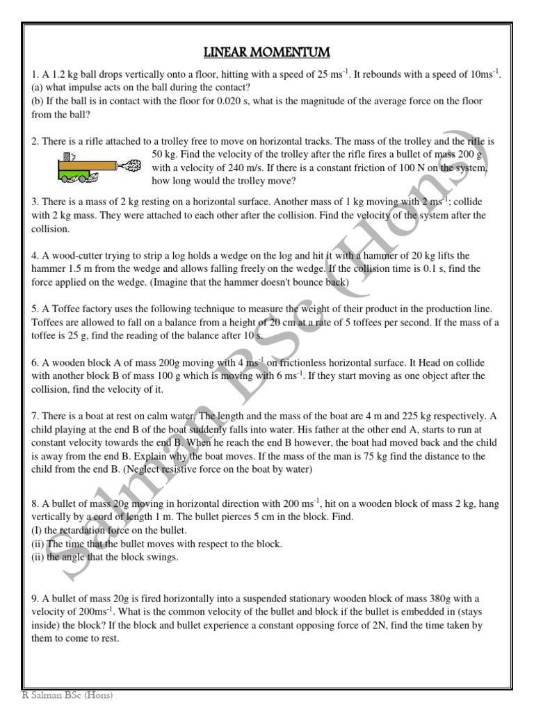 Linear Momentum - Eng | PDF | Collision | Mass