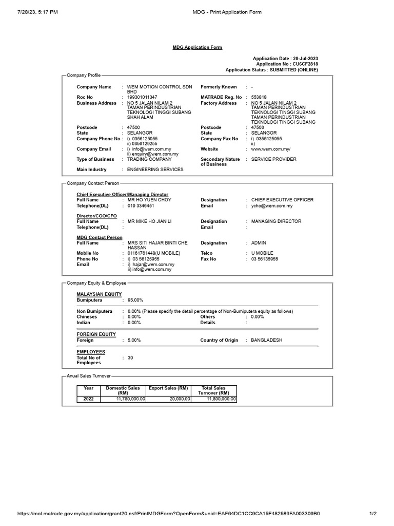 Mimf MDG Claim | PDF | Business | Justice