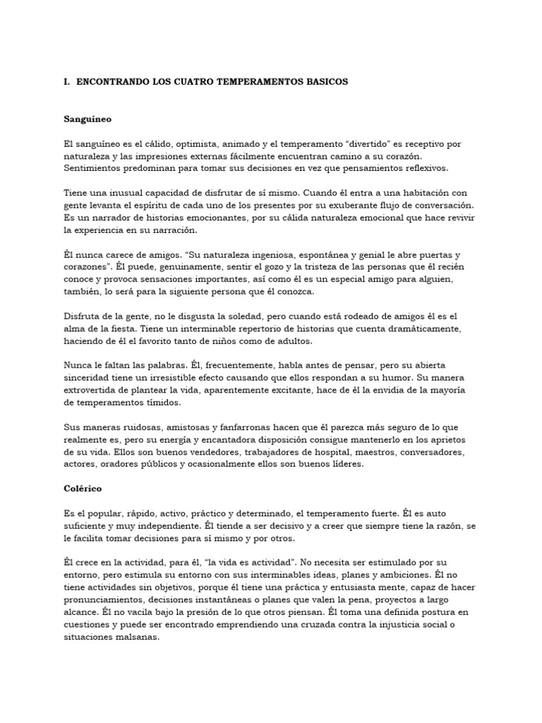 SPIRIT CONTROLLED TEMPERAMENT (TIM LaHAYE) | PDF | Temperamento | Humor