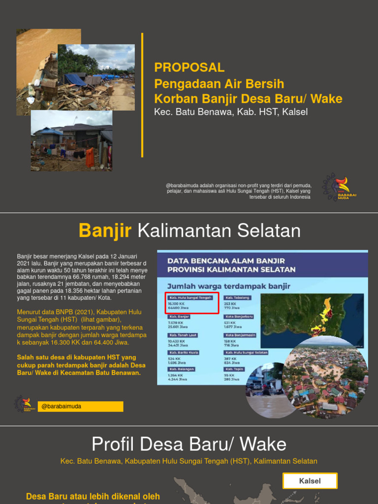 Proposal Pengadaan Air Bersih Banjir HST | PDF