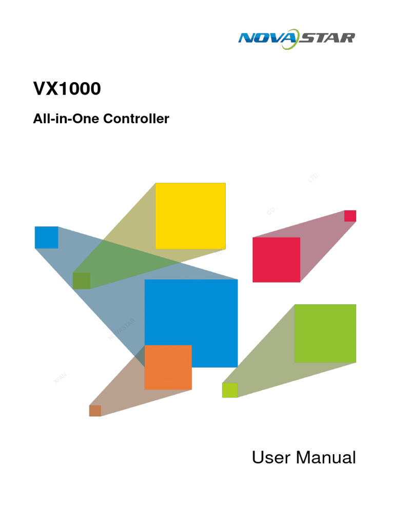 VX1000 All-in-One Controller Manual | PDF | Hdmi | Display Resolution