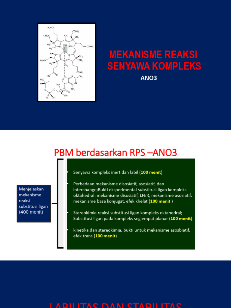 Kimia Koordinasi - MEKANISME REAKSI - I - 2019 | PDF