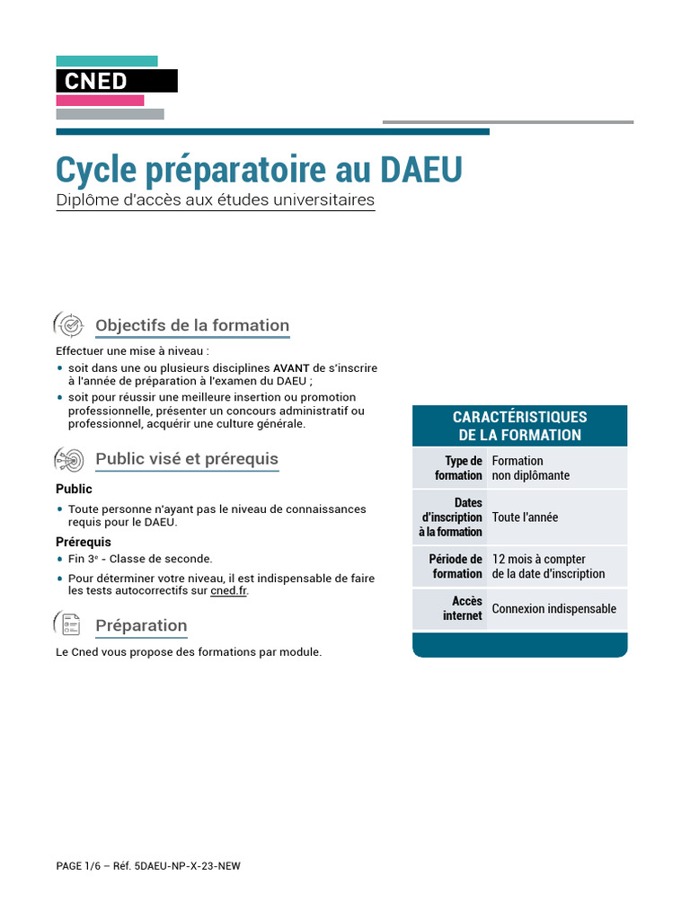 Préparation au DAEU à Distance avec CNED | PDF | Chimie | Science