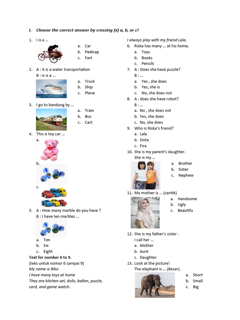 Pat Bahasa Inggris Kelas 2 Sd Pdf