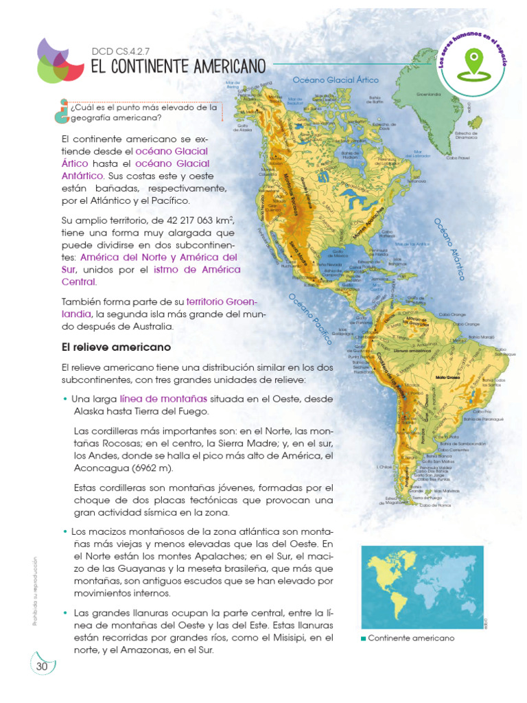 Geografía y relieve del continente americano | PDF | Américas | Golfo ...