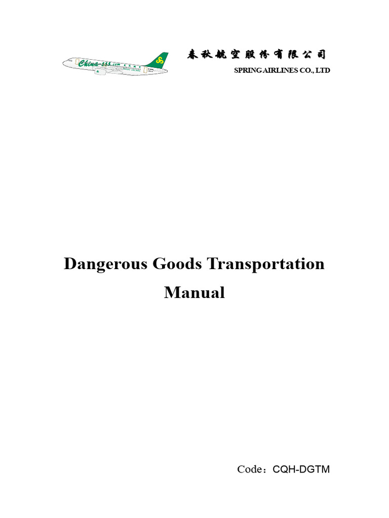 Dangerous Goods Transport Manual | PDF | Dangerous Goods | Transport