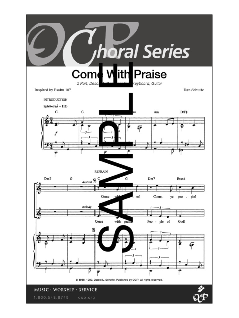 COME WITH PRAISE Dan Schutte | PDF