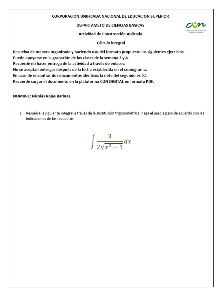 Aca 2 Calculo Integral | PDF | Integral | Optimización Matemática