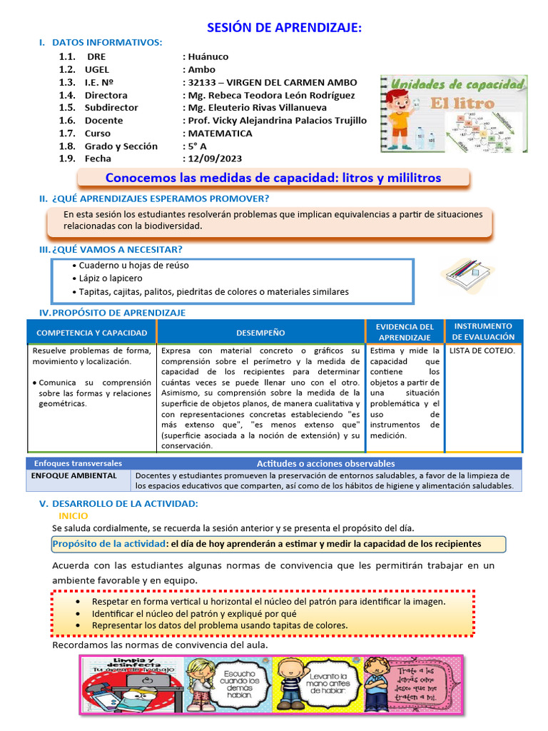 D2 A1 SESION MAT. Conocemos Las Medidas de Capacidad Litros y ... D2 A1 SESION MAT. Conocemos Las Medidas de Capacidad Litros y ...