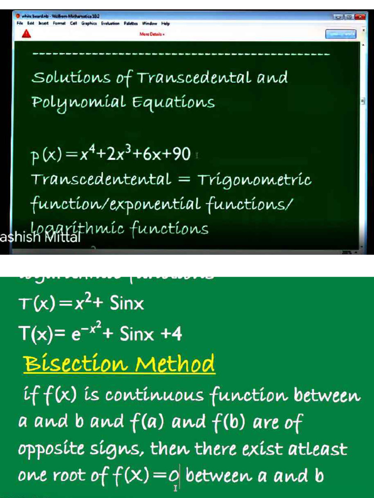 Transcendental Equation Pdf