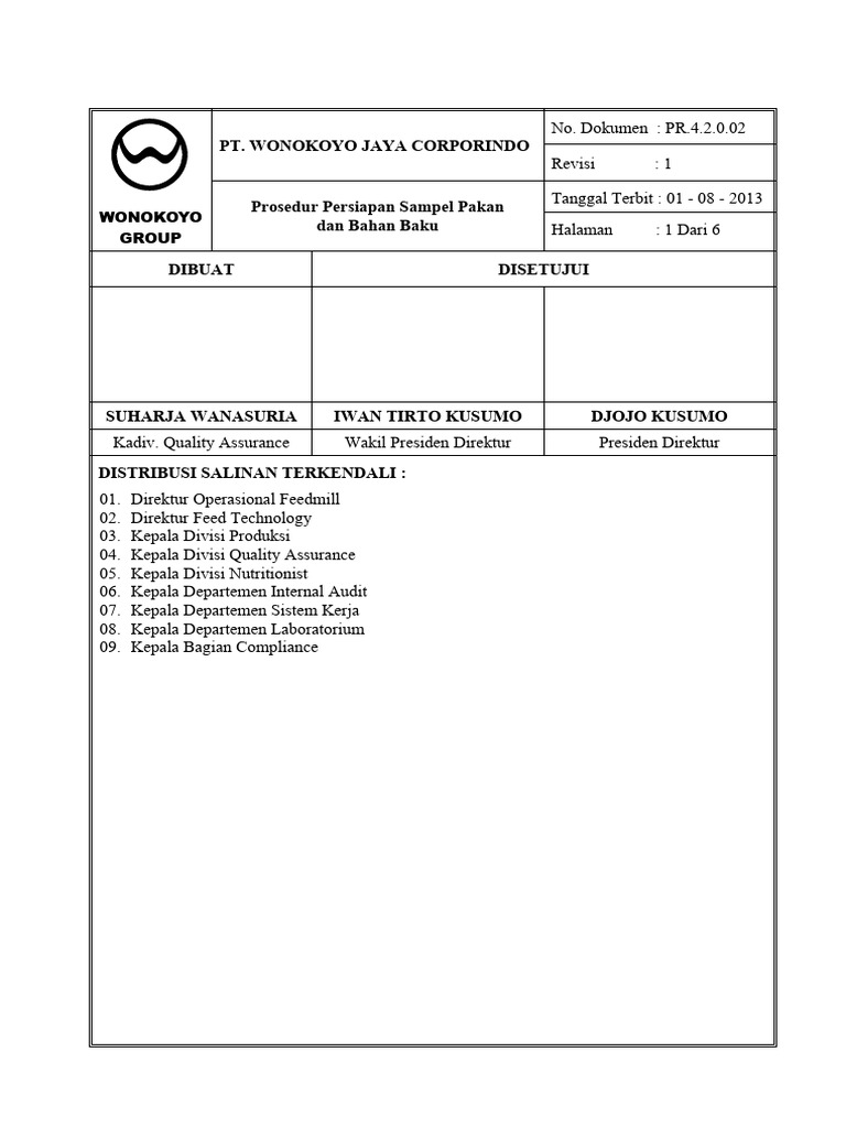 Pr.4.2.0.02 Persiapan Sampel Rev | PDF