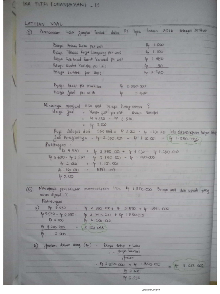 Ika Fitri Rohandayani - Latihan Soal 1 | PDF