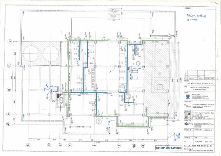 Layout Elevation Drain Plan at El.+0.00m | PDF