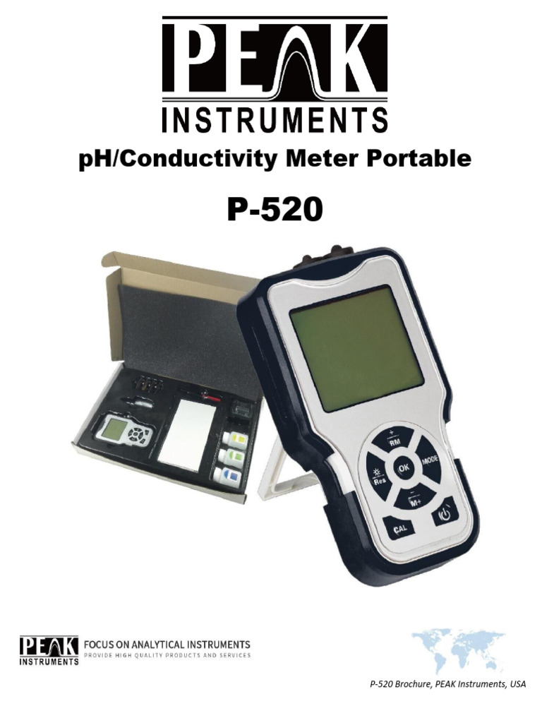 P520 PH Conductivity Meter Portable | PDF | Ph | Calibration