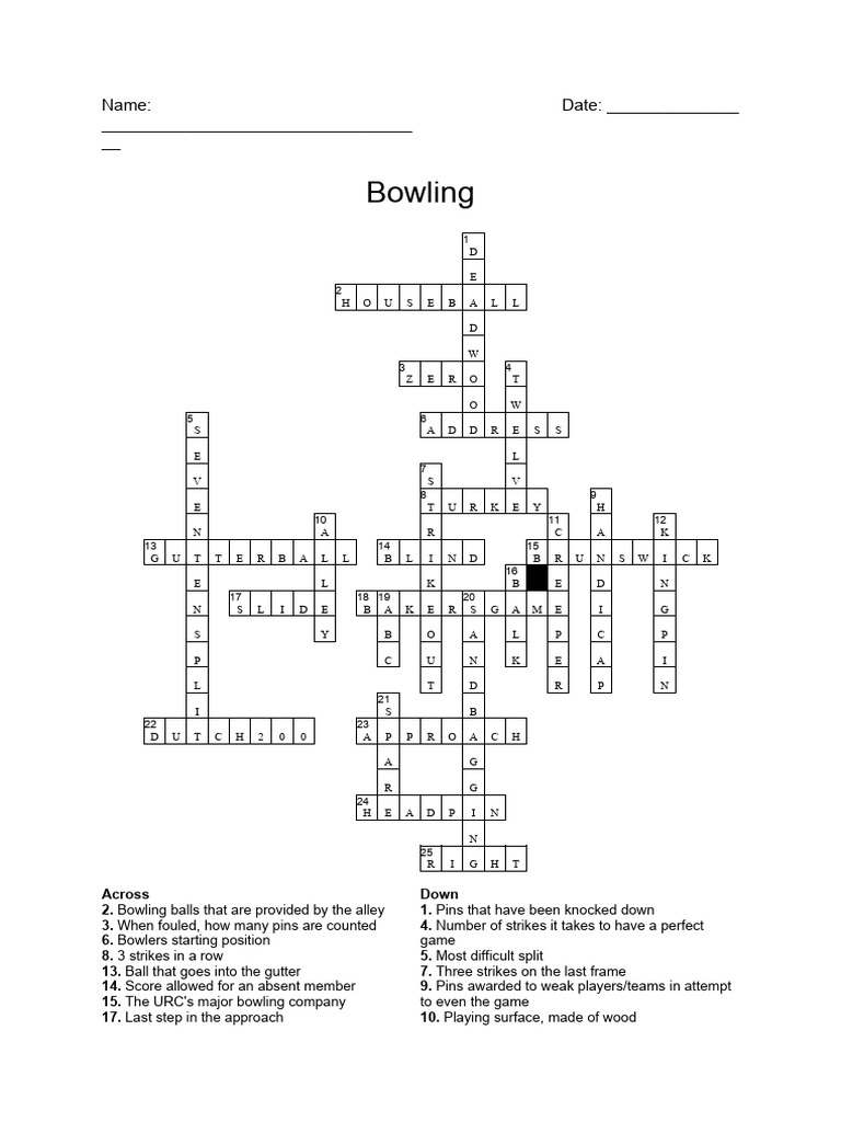 Bowling Answer Key 8acc7 6163a19a | PDF | Individual Sports | Indoor Sports