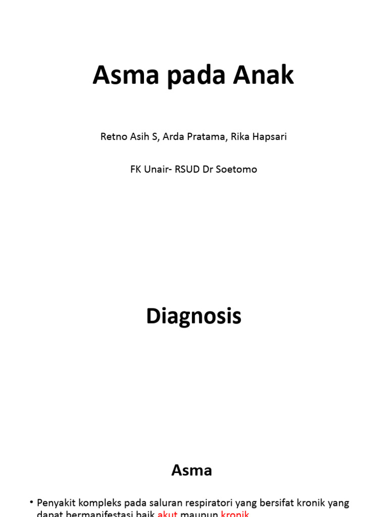 Asma Pada Anak 2023 | PDF
