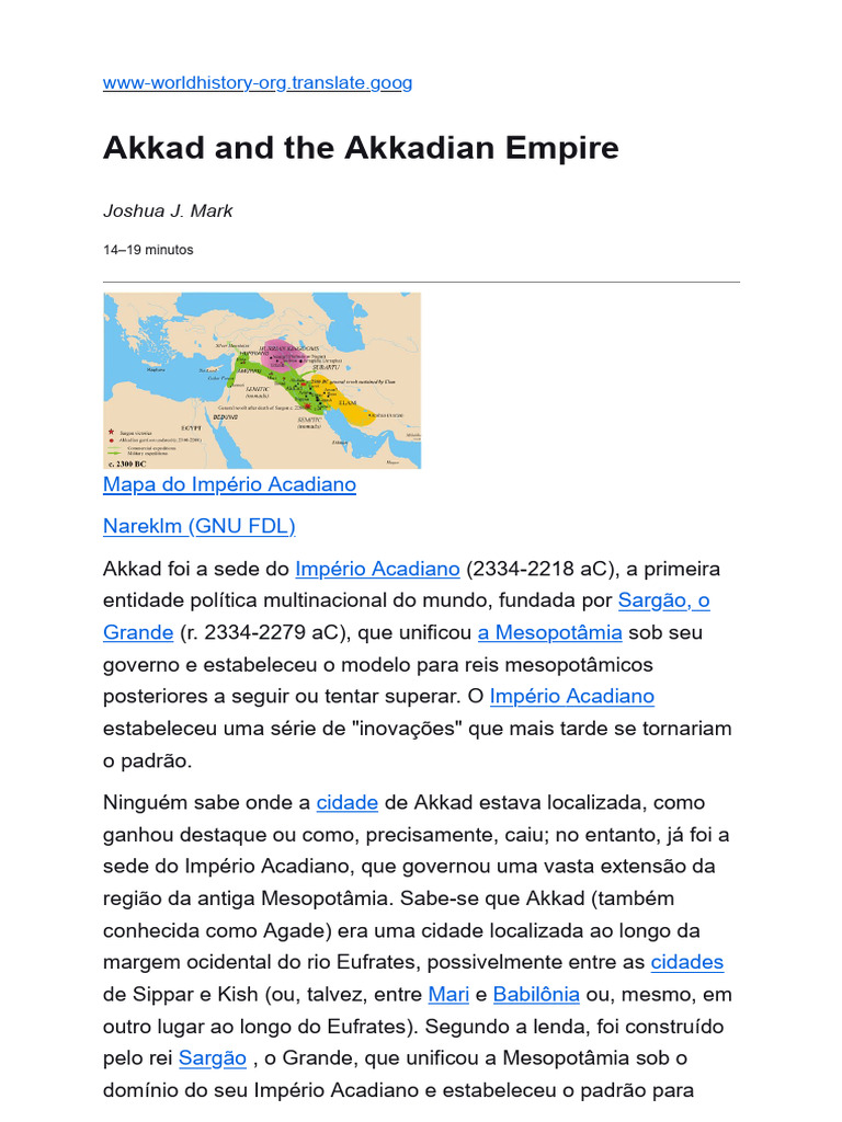 Aula3-31.08.23-Estudando-Império Akkad | PDF | Mesopotâmia | Suméria
