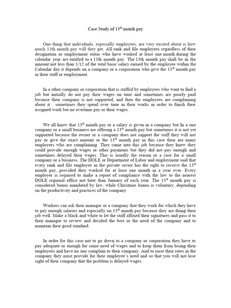 Case Study | PDF | Employment | Salary