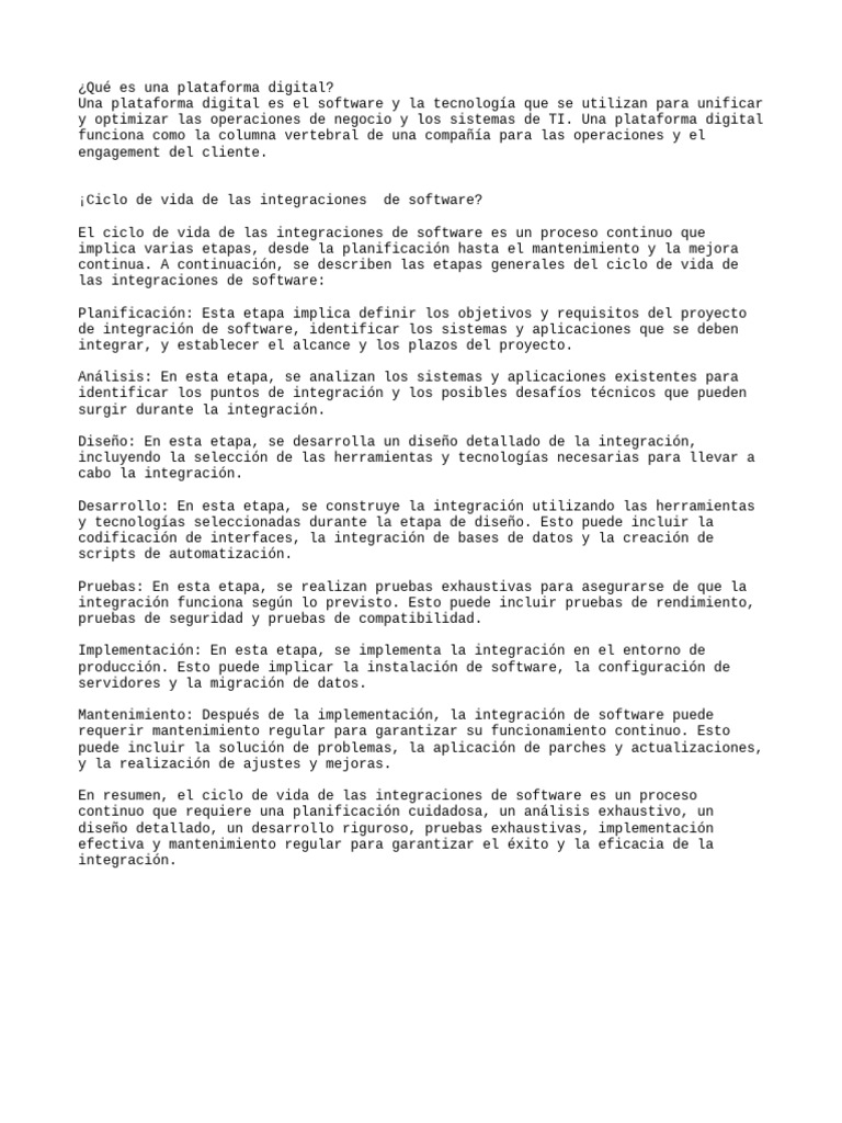 ¿Qué Es Una Plataforma Digital | PDF | Software | Planificación ¿Qué Es Una Plataforma Digital | PDF | Software | Planificación