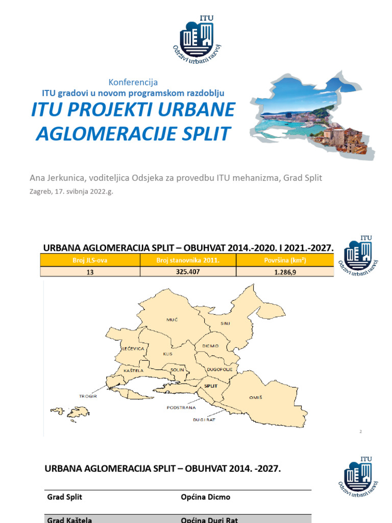 ITU Projekti Urbane Aglomeracije Split, Svibanj 2022. | PDF