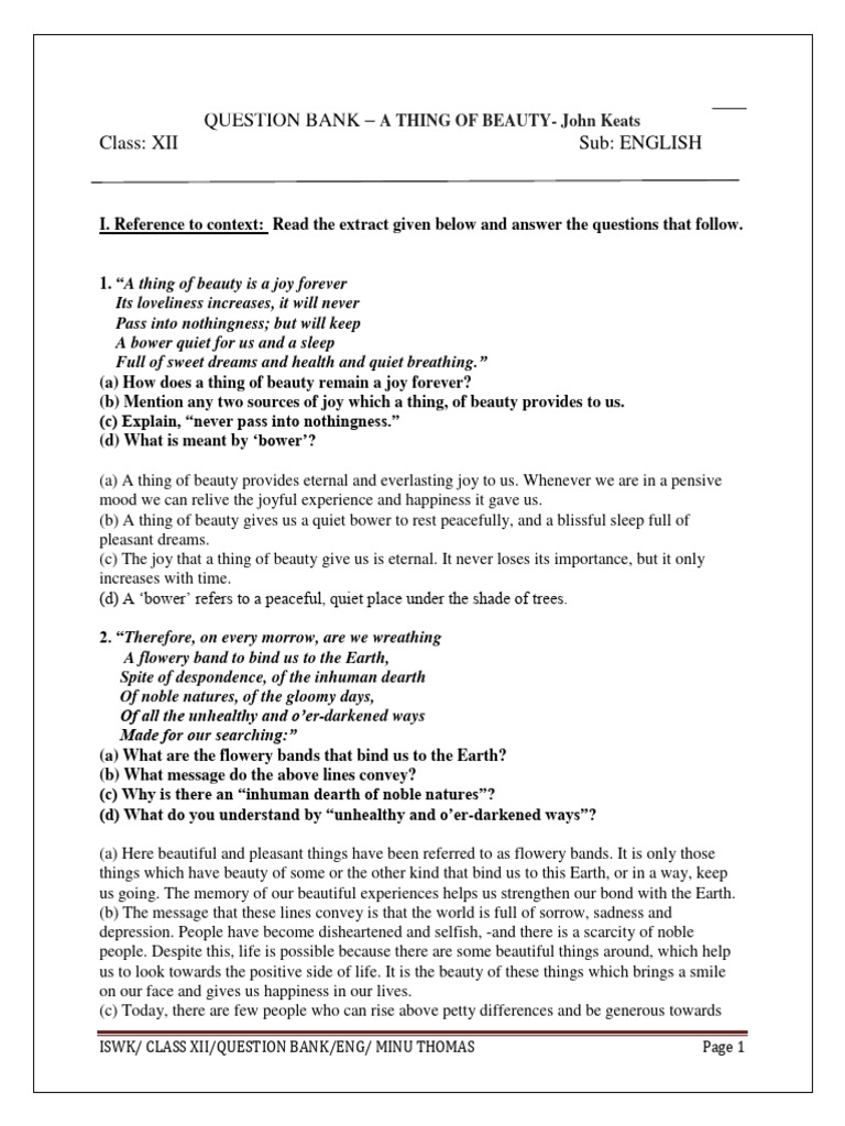 4244504-QB - A Thing of Beauty | PDF | Beauty | Heaven