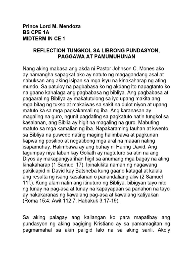 Libro Reflection Bible | PDF