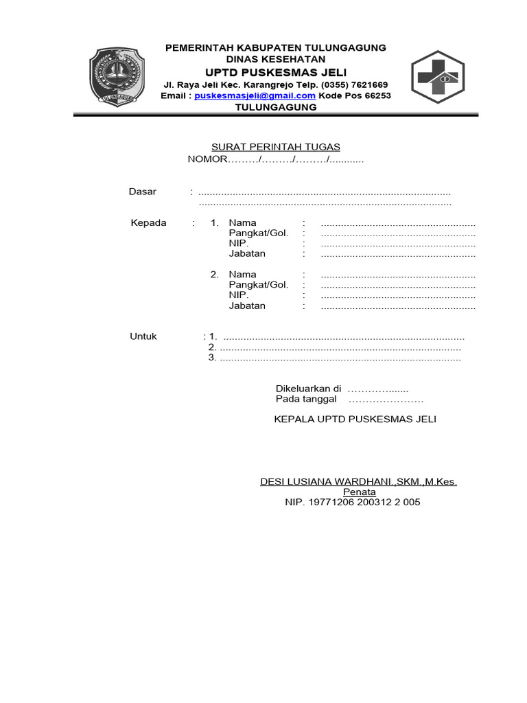 Format Surat Tugas Fix Pdf