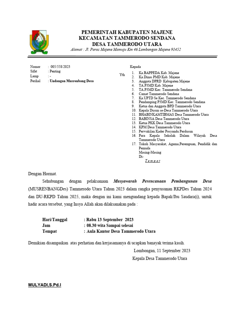 contoh undangan | PDF