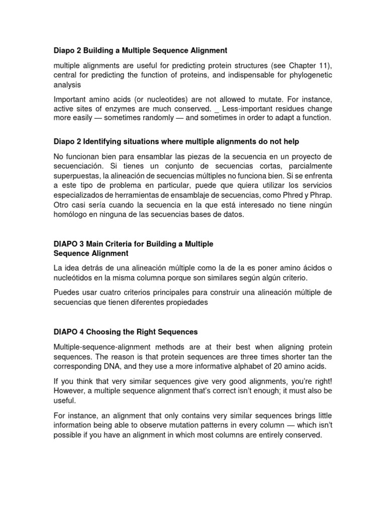 Building A Multiple Sequence Alignment | PDF | Sequence Alignment | Biological Engineering