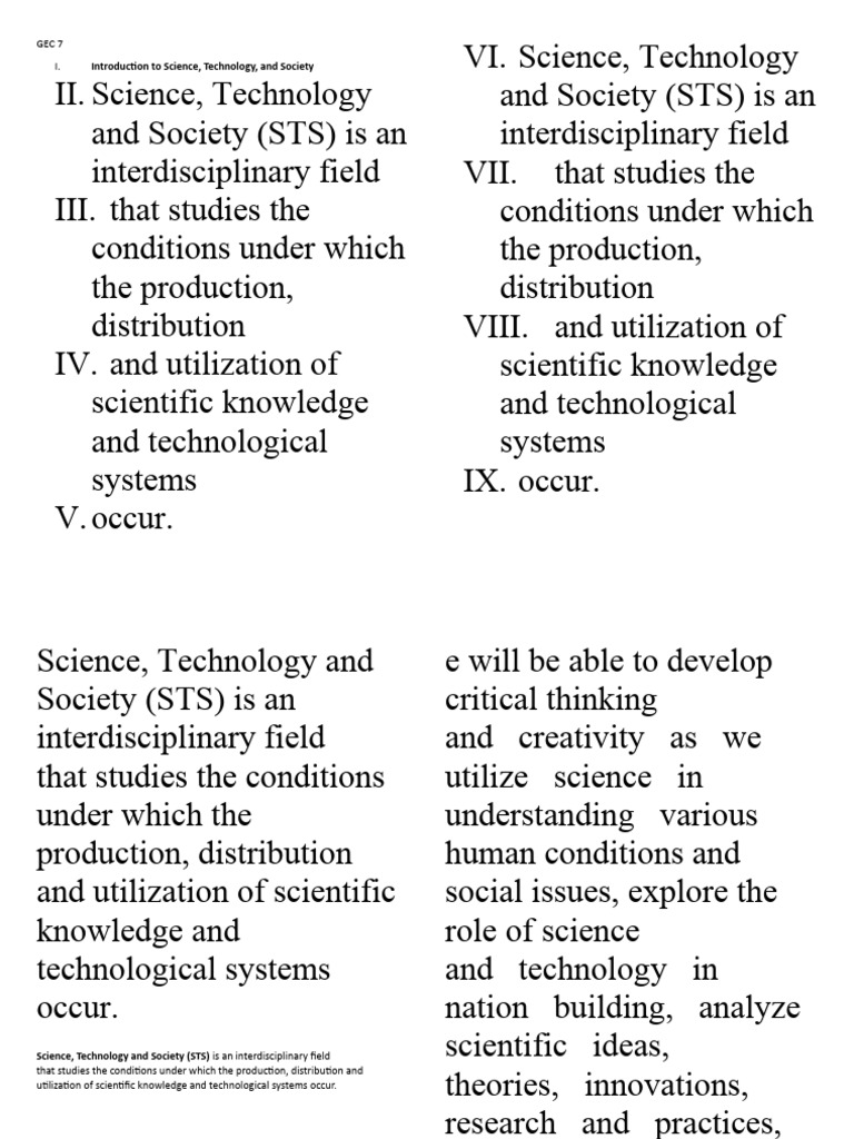 Chapter1 Sts | PDF | Science | Knowledge