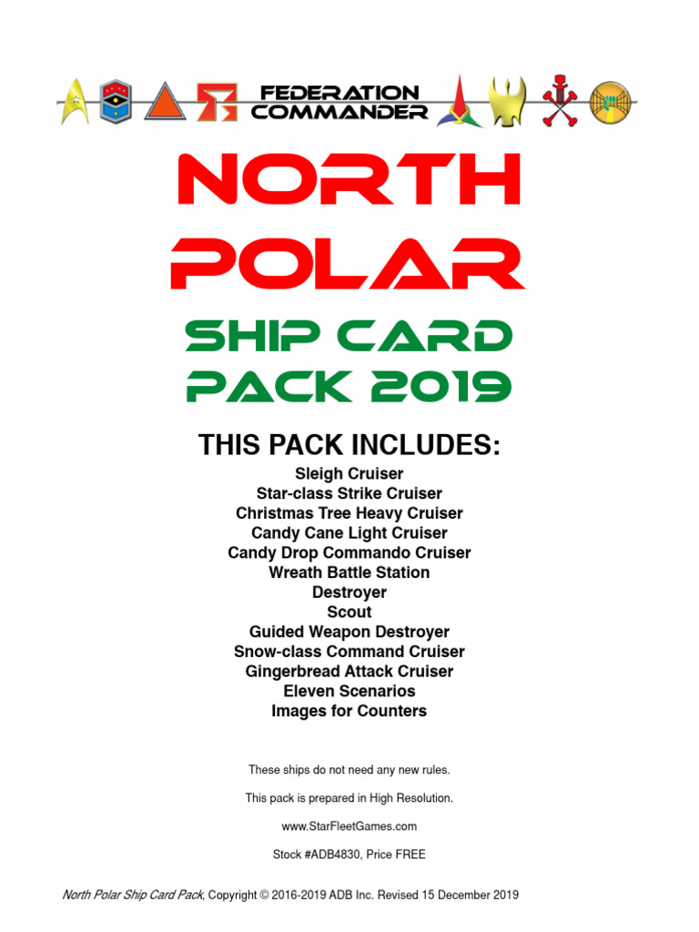 Federation Commander North Polar Ship Card Pack | PDF | Cruiser | Ships