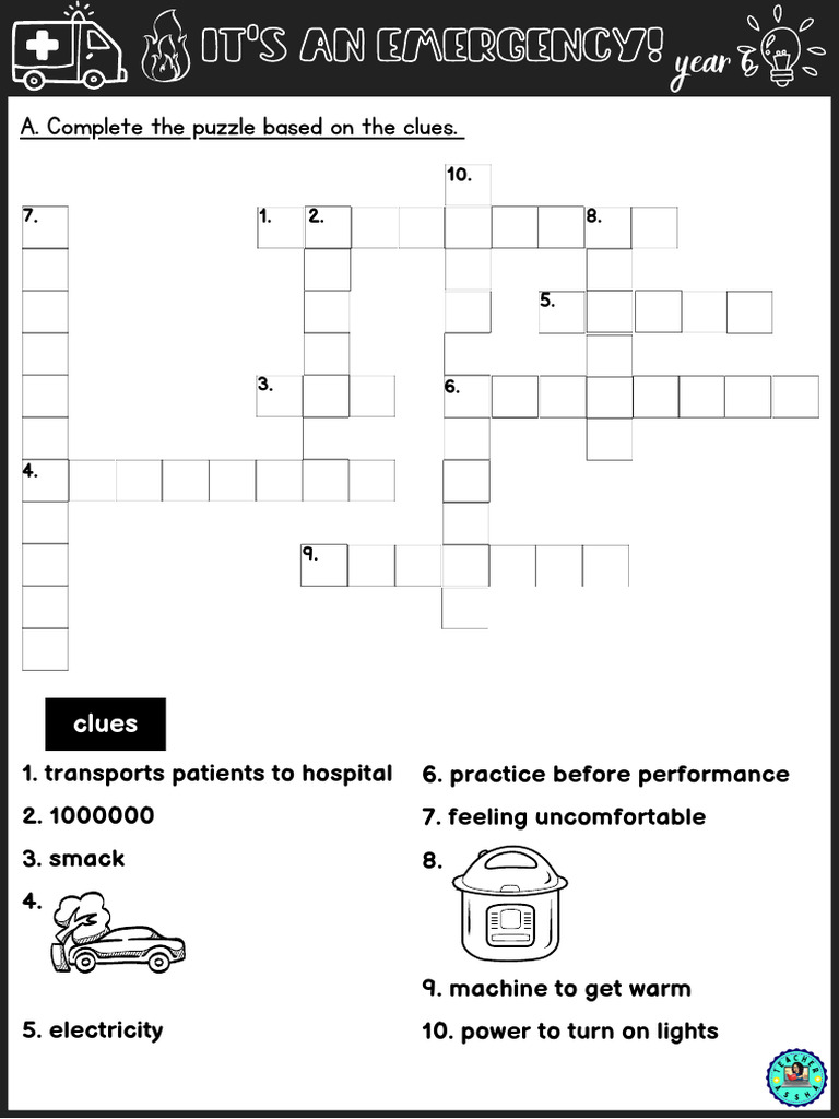 Year 6 Emergency Situations Worksheet | PDF