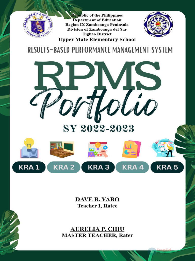 E-Rpms Portfolio (Design 14) - Depedclick | PDF | Learning | Curriculum