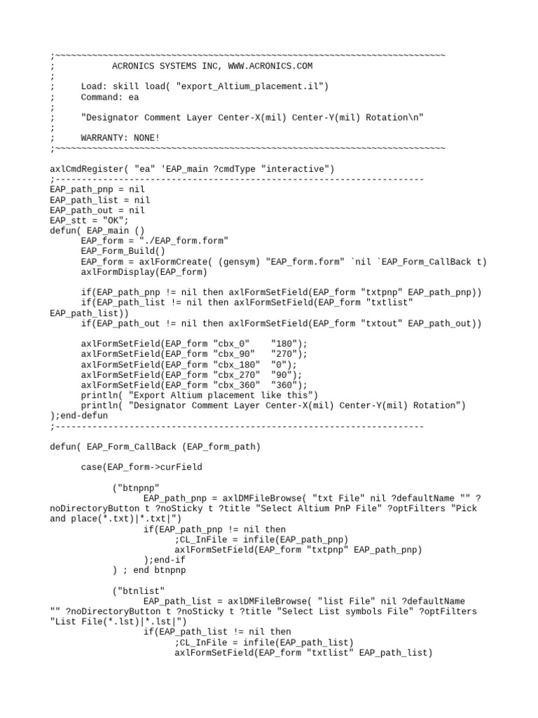 Export Altium Placement | PDF | Computing | Computer Programming
