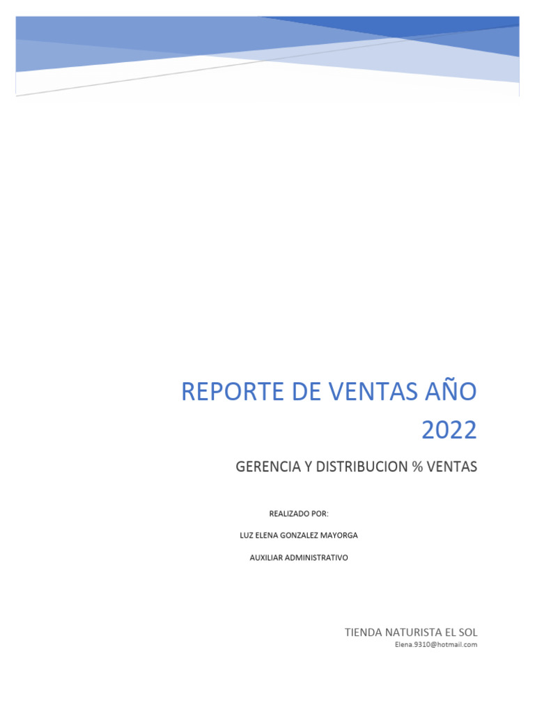 Reporte de Ventas Elena | PDF | Business | Cliente