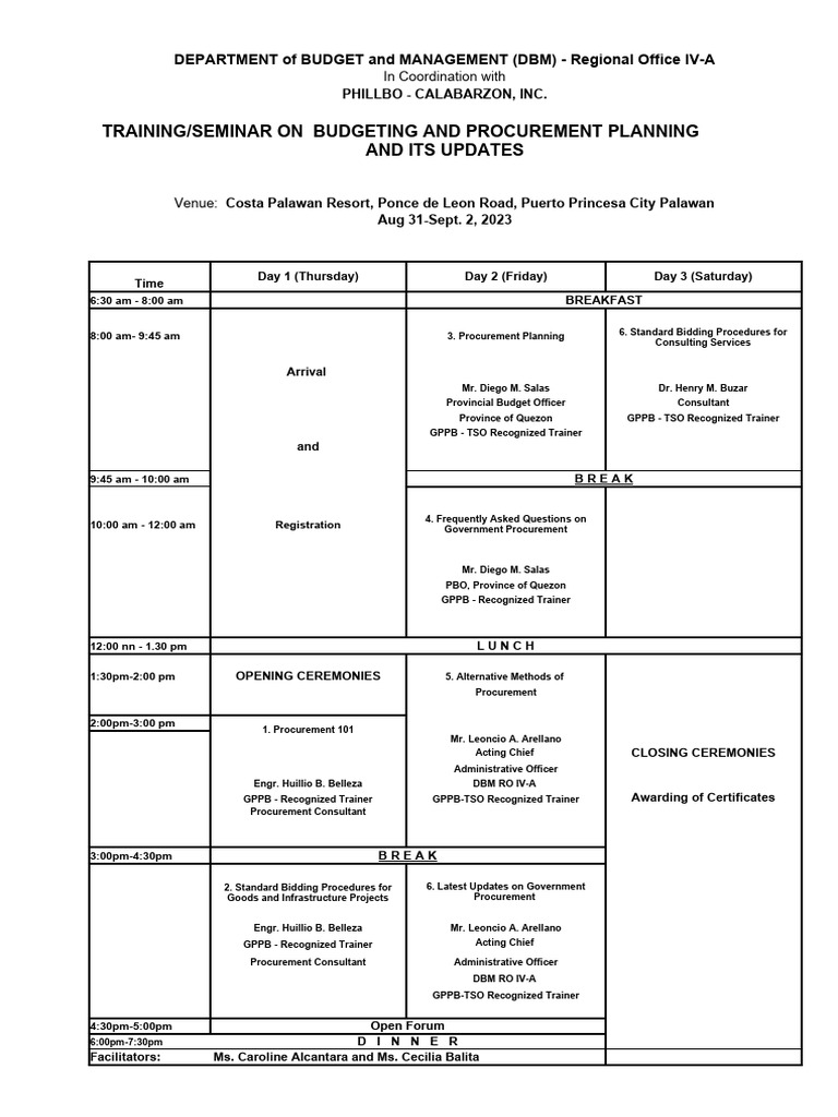 Procurement Training Seminar 2023 | PDF | Economies | Business
