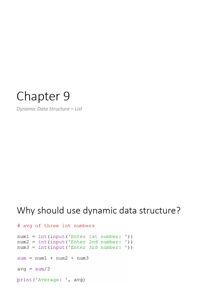Chapter 9 - List Data Structure | PDF