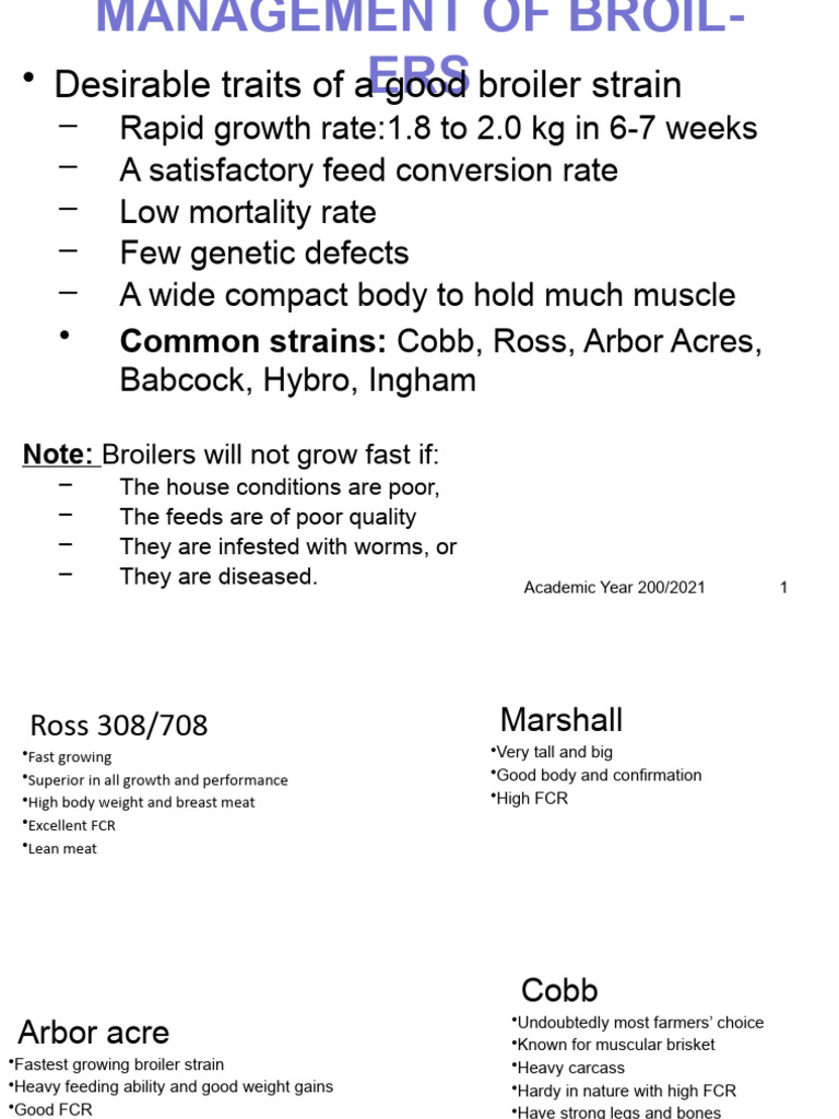 Broiler and Poultry Management Guide | PDF | Broiler | Poultry