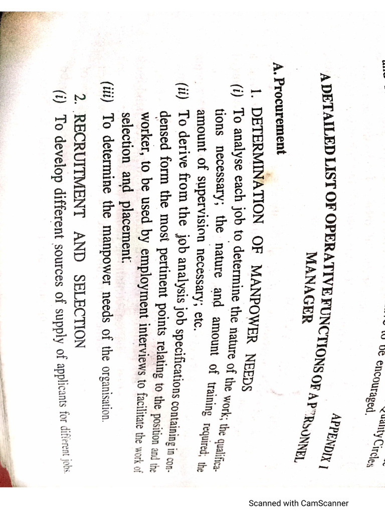 Operative Functions of Management | PDF