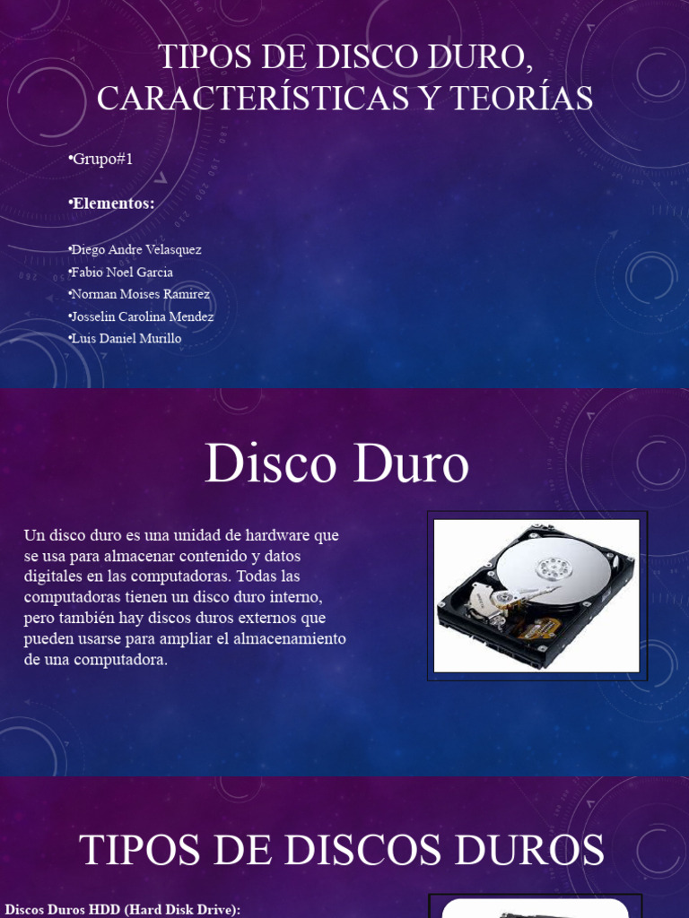 Tipos de Disco Duro, Características y Teorías | PDF | Disco duro ...