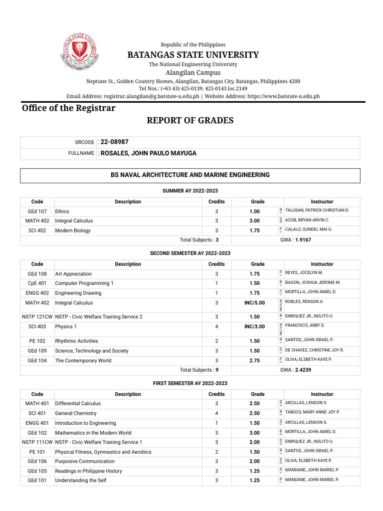 Print Copy of All Grades | PDF | Science | Observation