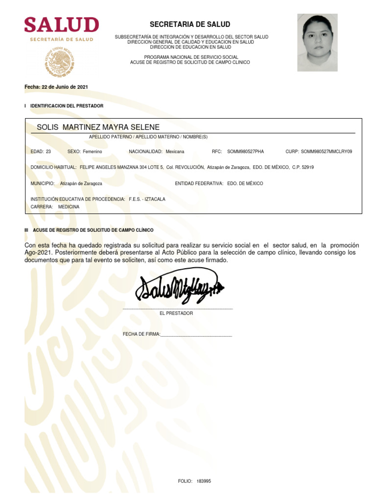 Acuse de Resgistro | PDF Acuse de Resgistro | PDF