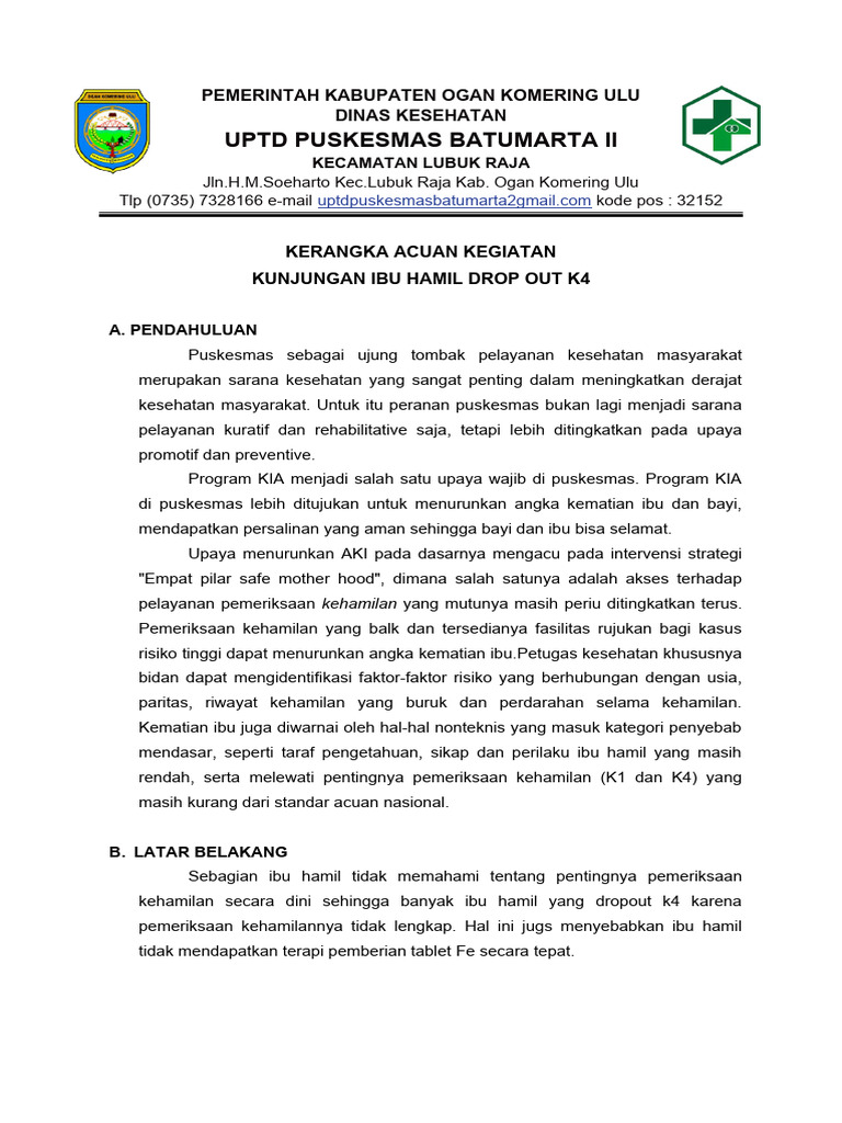 Kak Ibu Hamil Drop Out K4 | PDF